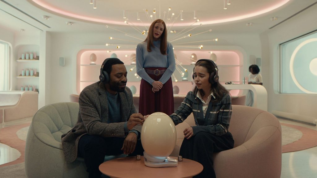 Watch Emilia Clarke and Chiwetel Ejiofor in the trailer for Sophie Barthes’ The Pod Generation ...
